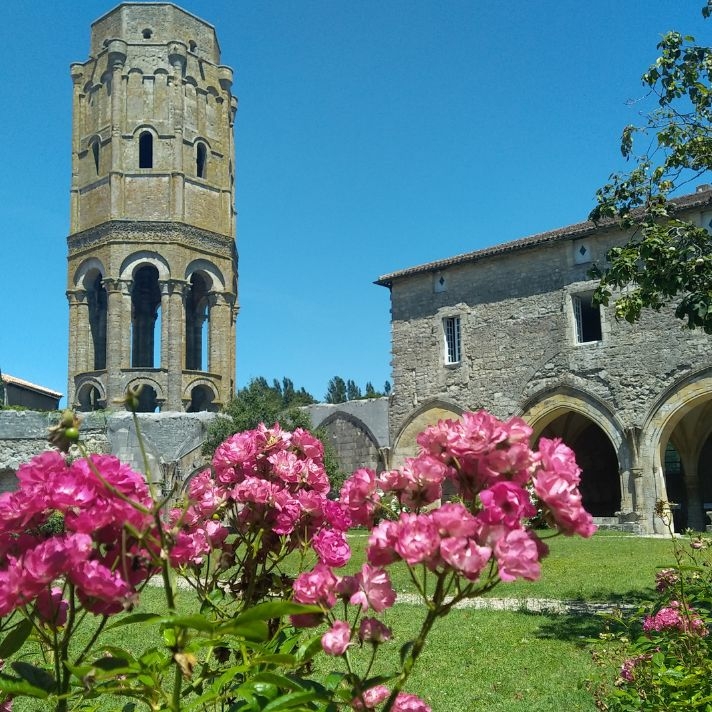 The cloister of Charroux Abbey